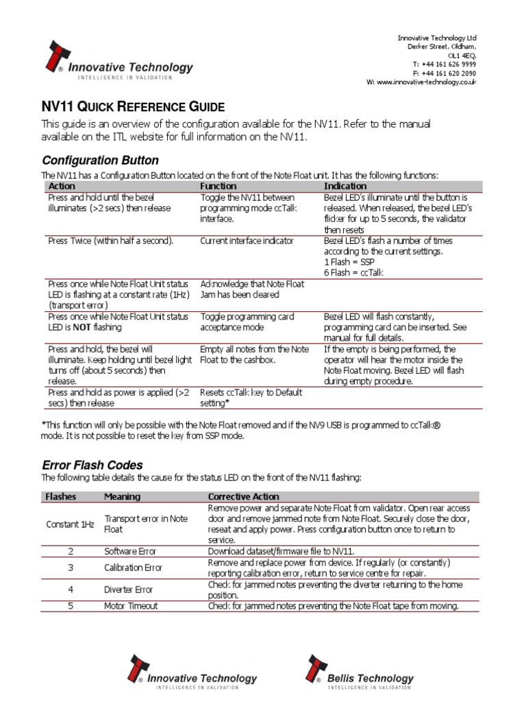 NV11 Q R G: Configuration Button | PDF | Flash Memory | System Software