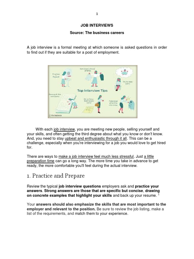 A Job Interview Generalities | PDF | Job Interview | Interview