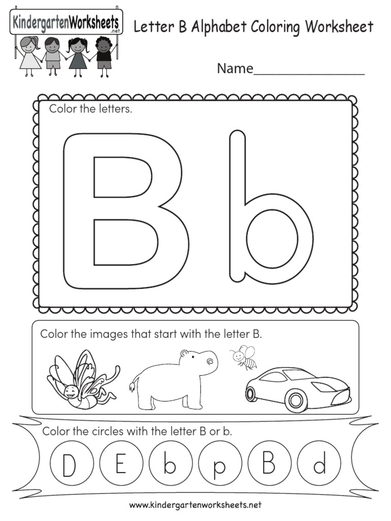 BD D BP: Letter B Alphabet Coloring Worksheet | PDF