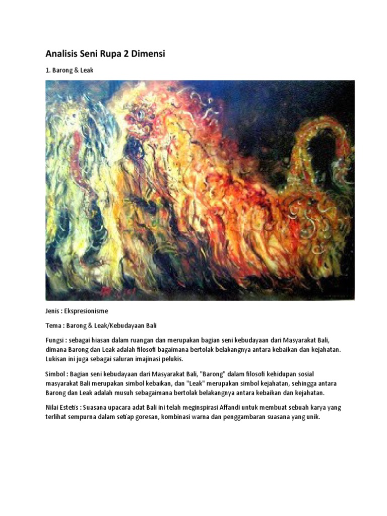 Analisis Seni Rupa 2 Dimensi | PDF