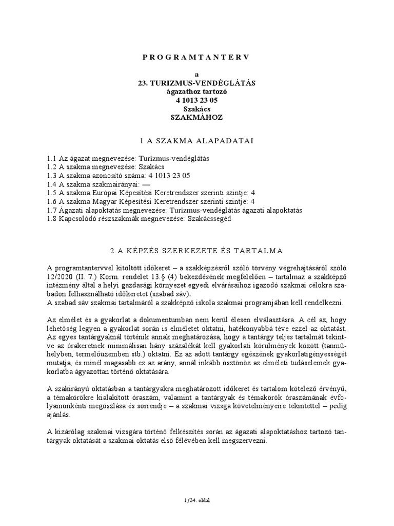 Szakács PTT 784 | PDF