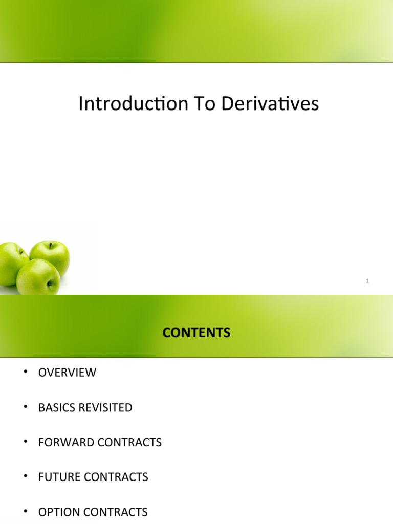 Intro To Derivatives | Download Free PDF | Option (Finance) | Futures ...
