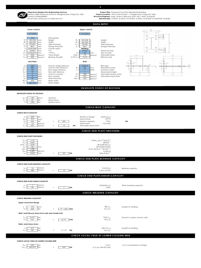 Design of Column Splice | PDF | Buckling | Column