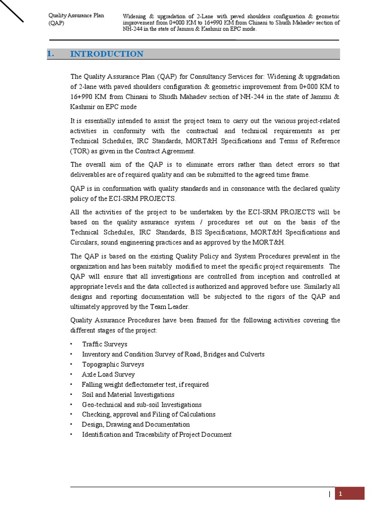 QAP Report | PDF | Verification And Validation | Quality Assurance