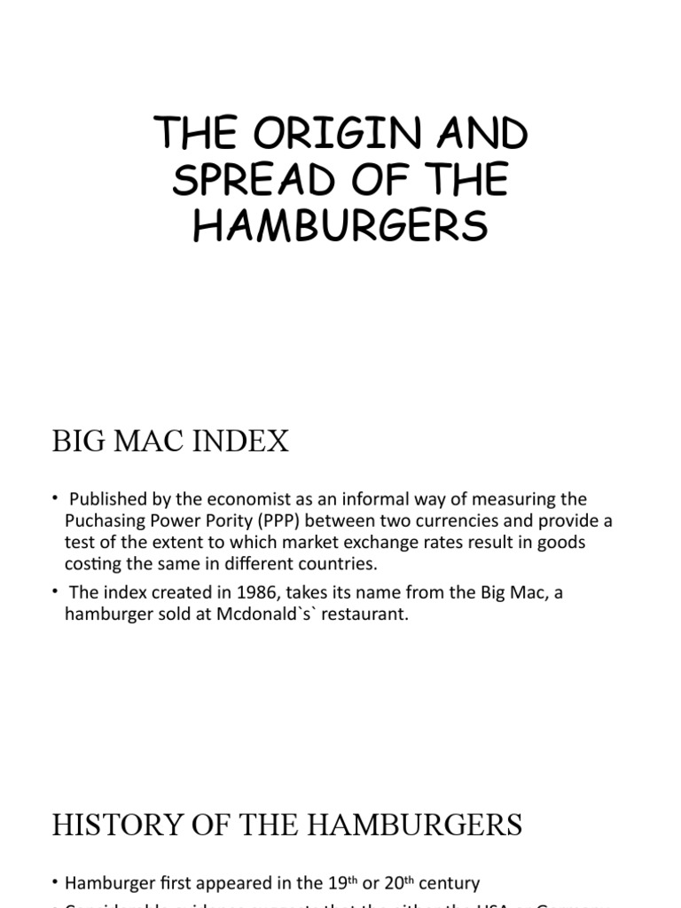 The Origin and Spread of The Hamburgers | PDF | Hamburgers | Mc Donald's