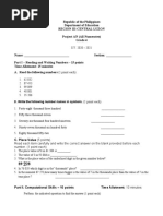 Grade 4 Project An Assessment Tool (Post Test) | PDF | Mathematics
