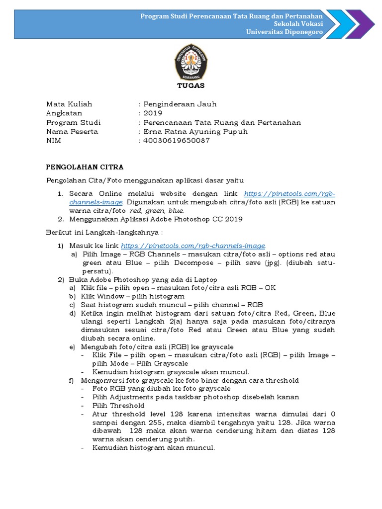 Citra RGB | PDF | Metode & Bahan Ajar | Teknologi & Rekayasa