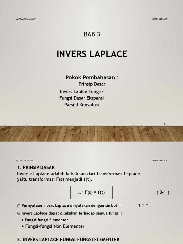 Pertemuan X Invers Transformasi Laplace | PDF