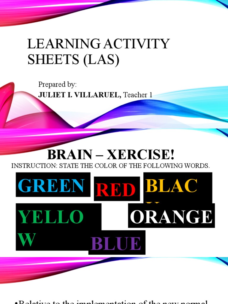Learning Activity Sheets Overview | PDF | Rubric (Academic) | Learning