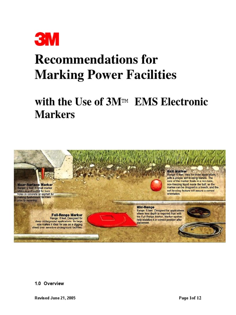 Recommendations For Marking Power Facilities: With The Use of 3M ™ EMS ...