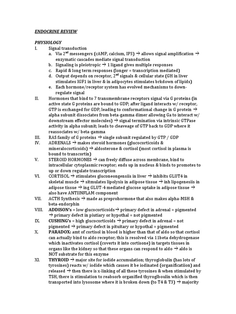 Endocrine Review | Download Free PDF | Adrenal Gland | Hyperglycemia