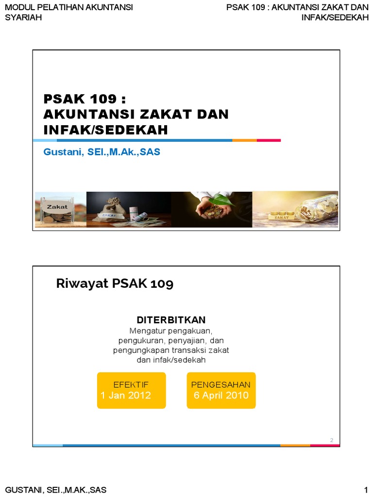 PSAK 109 Akuntansi Zakat Dan InfakSedekah | PDF