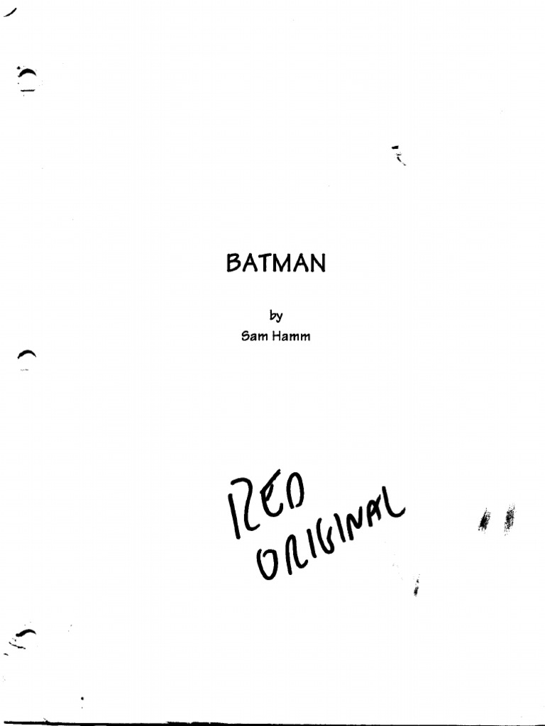 Screenplay Batman | PDF
