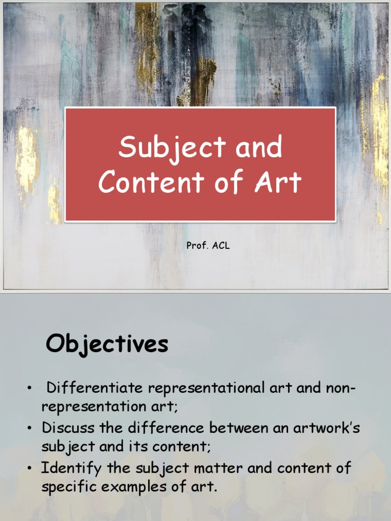 Subject and Content of Art | PDF | Still Life | Visual Arts