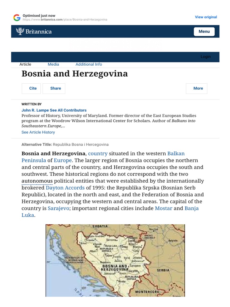 Bosnia History | PDF | Bosnia And Herzegovina | Bosnian War