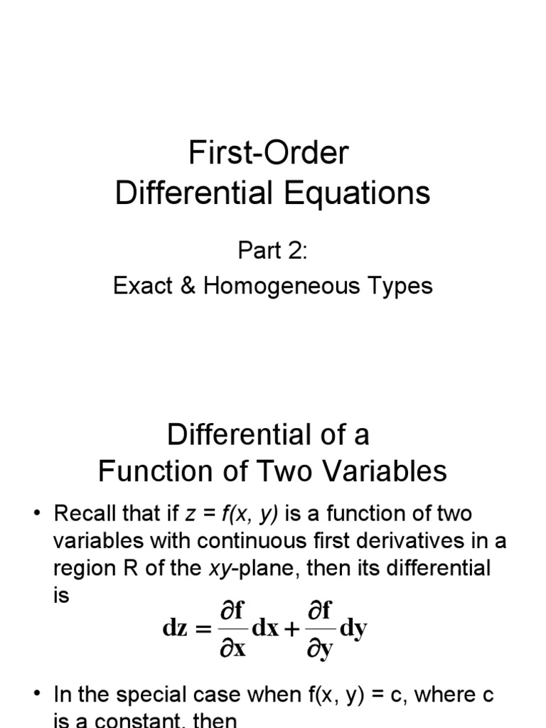 04 First-Order DE Part 2 v3 (AY 2014-2015, With Answers) | Download ...