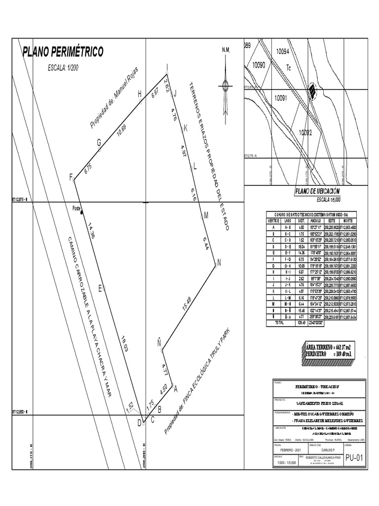 Plano Perimetrico - Modificado | PDF