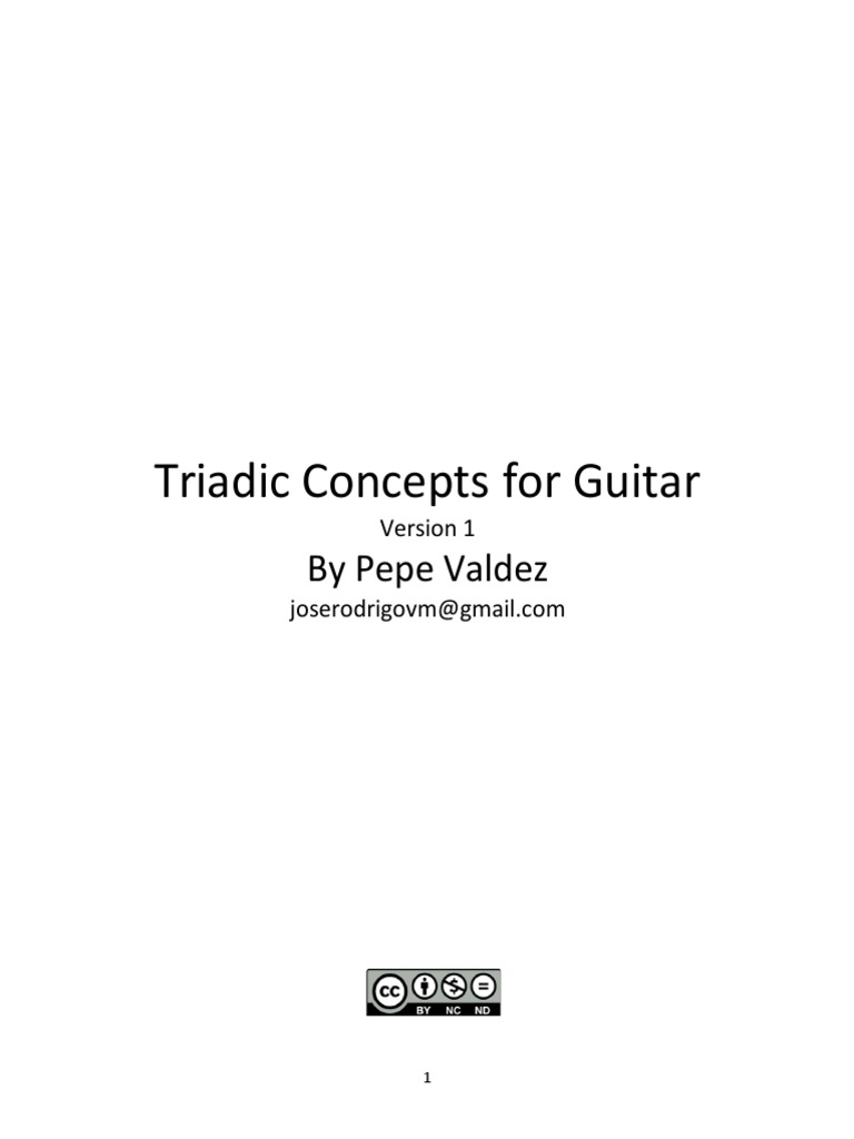 Triadic Concepts For Guitar | PDF | Chord (Music) | Minor Scale