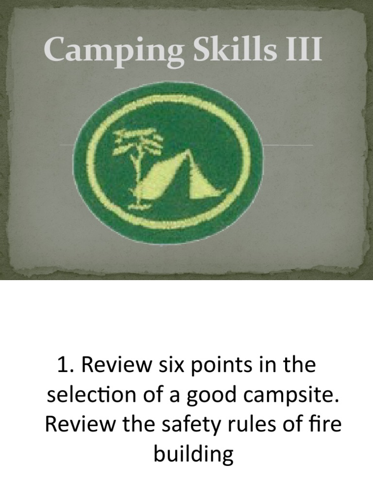 Camping Skills | PDF | Water Purification | Fires