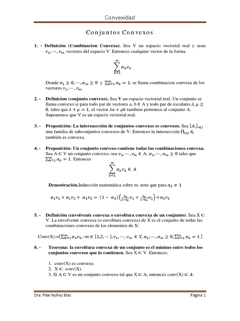 Conjuntos convexos19-II | PDF | Conjunto convexo | Espacio vectorial