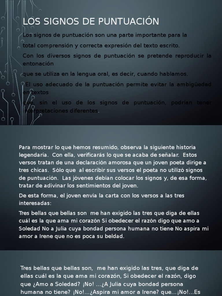 Los Signos de Puntuación Presentacion 5 | PDF | Puntuación