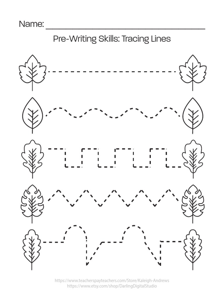 Pre-Writing Skills: Line Tracing Activities | PDF