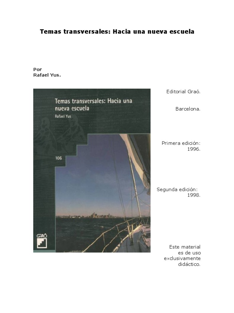 Temas Transversales en Educación Moderna | PDF | Plan de estudios | Science
