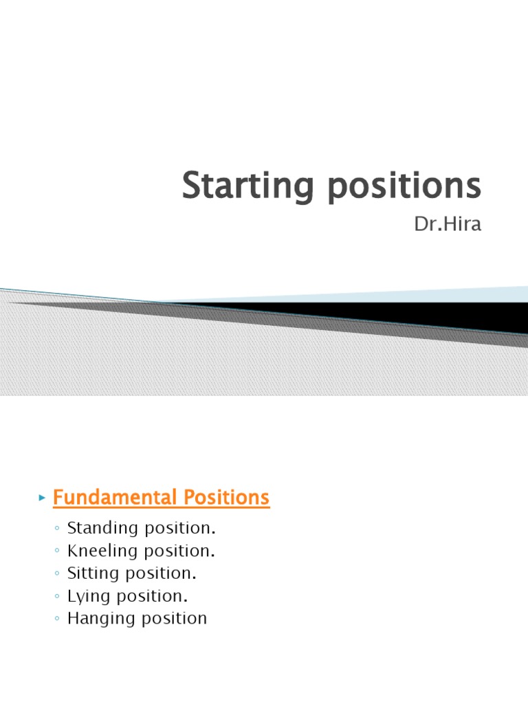 Starting Positions | Download Free PDF | Anatomical Terms Of Motion ...