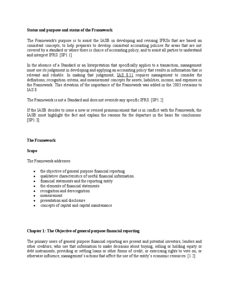 Conceptual Framework Chapter 1 The Framework Download Free Pdf