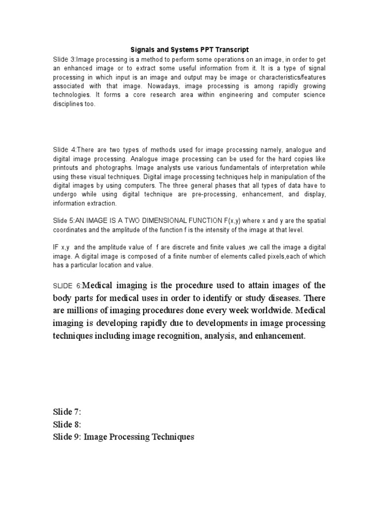 Signals and Systems Project | PDF