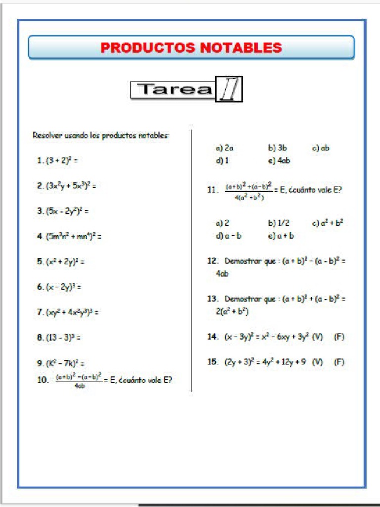 Ejercisios de La Tarea 1 de Matematicas | PDF