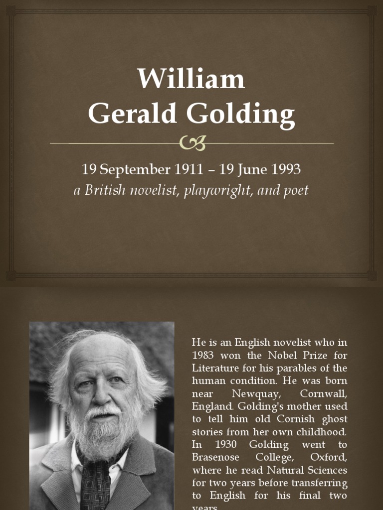 William Golding | PDF | Poetry | Unrest