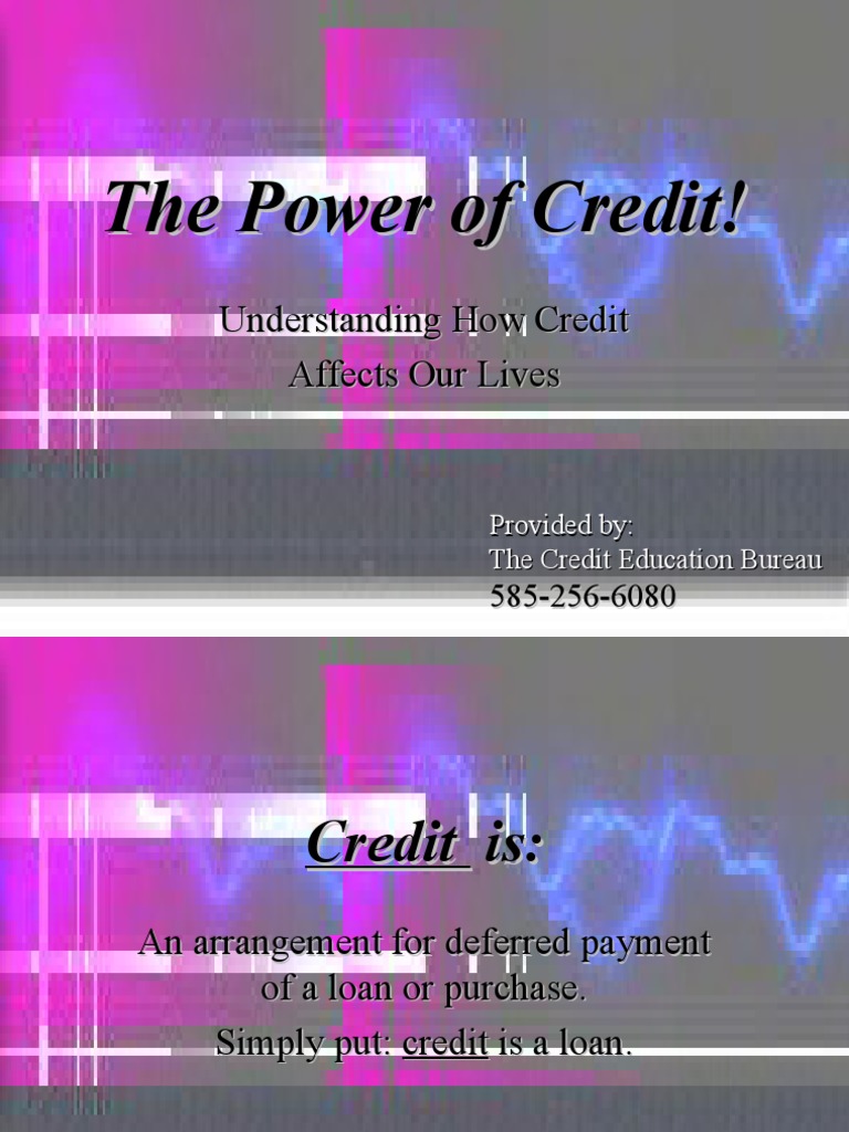 Understanding the Power of Credit | PDF | Finance & Money Management ...