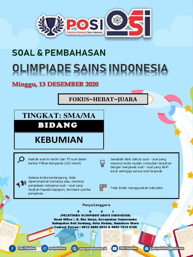 Soal Olimpiade Sains Indonesia Kebumian Penyisihan | PDF