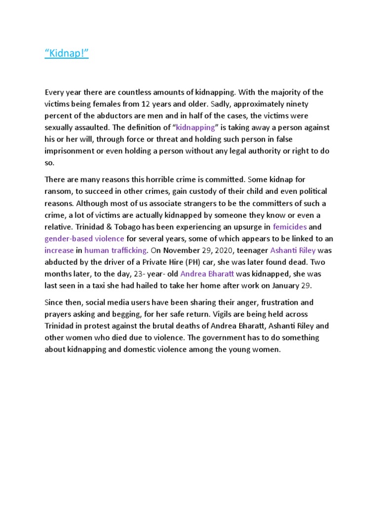 Essay Kidnap | PDF