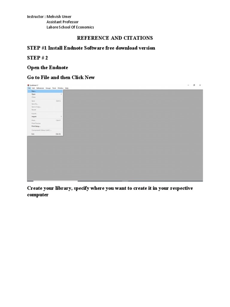 Reference and Citations STEP #1 Install Endnote Software Free Download ...