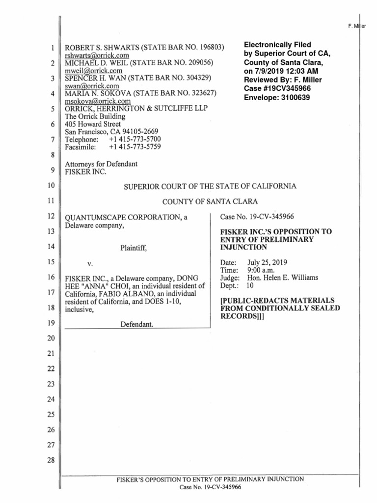 Electronically Filed by Superior Court of CA, County of Santa Clara, On 7/9/2019 12:03 AM ...