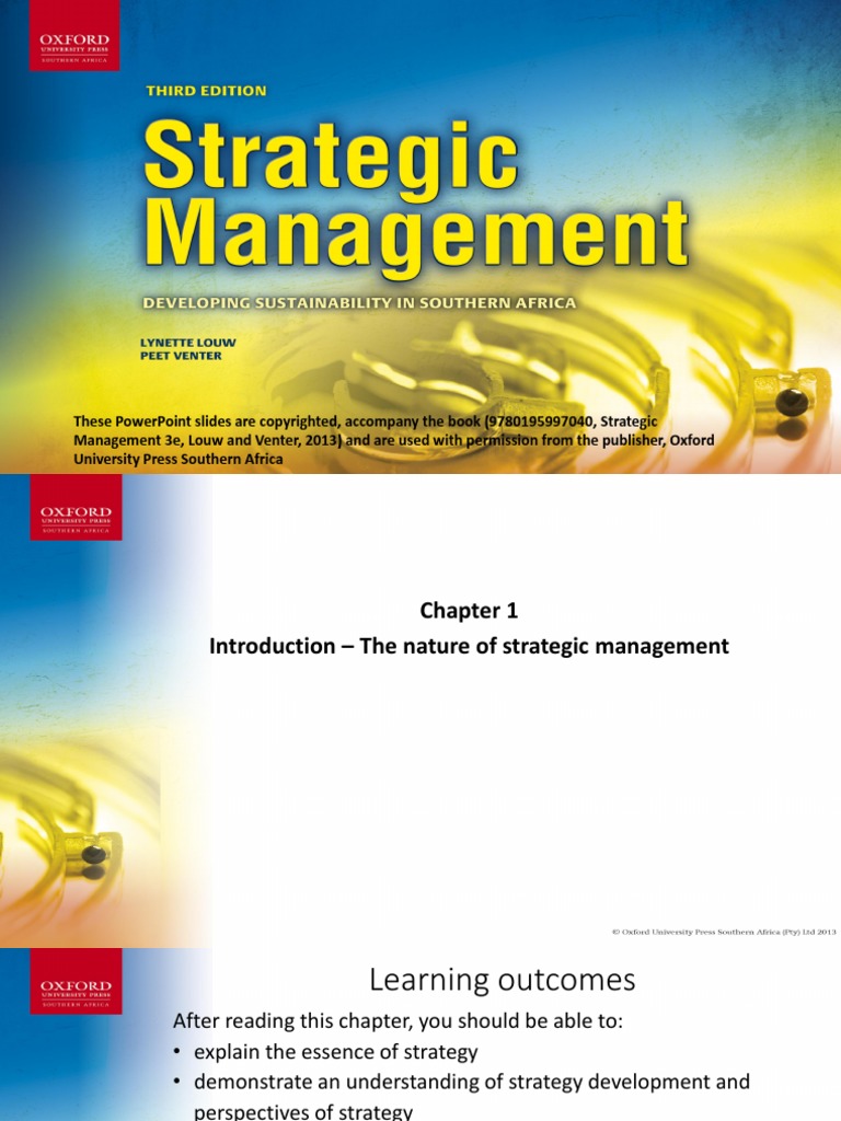 Strategic Management 3e - Chapter 1 | Download Free PDF | Strategic ...