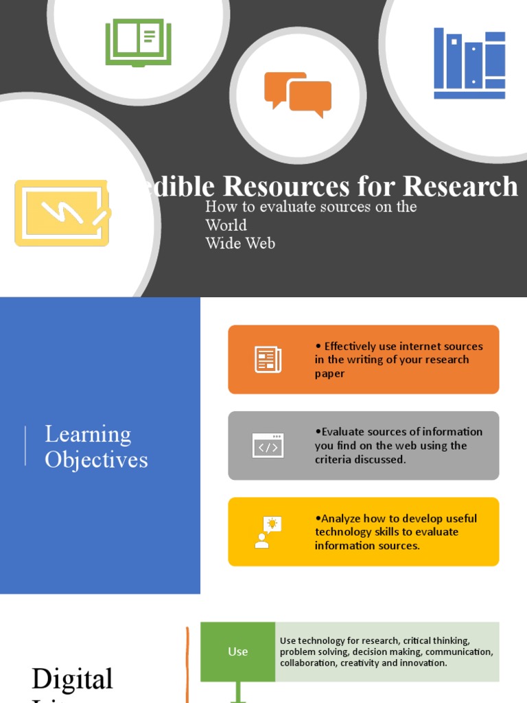 Credible Resources For Research: How To Evaluate Sources On The World ...