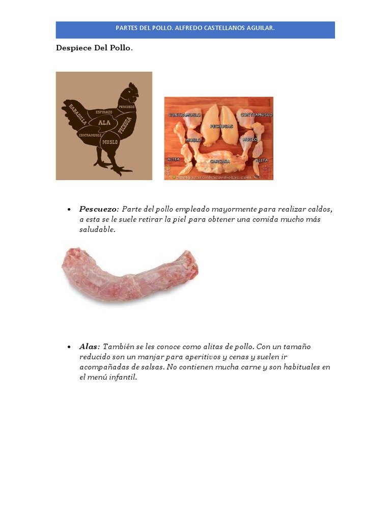 Partes y despiece del pollo | PDF | Cocina, comidas y vino | Salud y ...