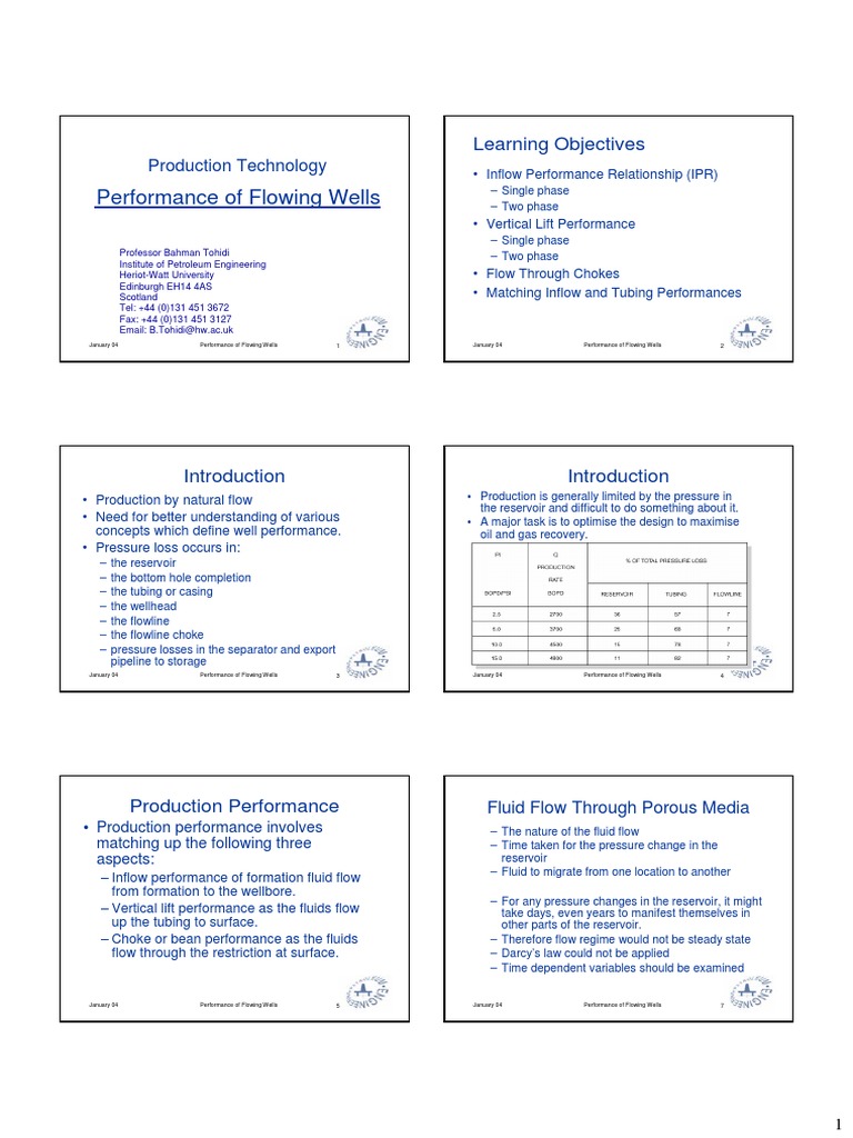 Flowing Wells Performance Analysis | PDF | Fluid Dynamics | Petroleum ...