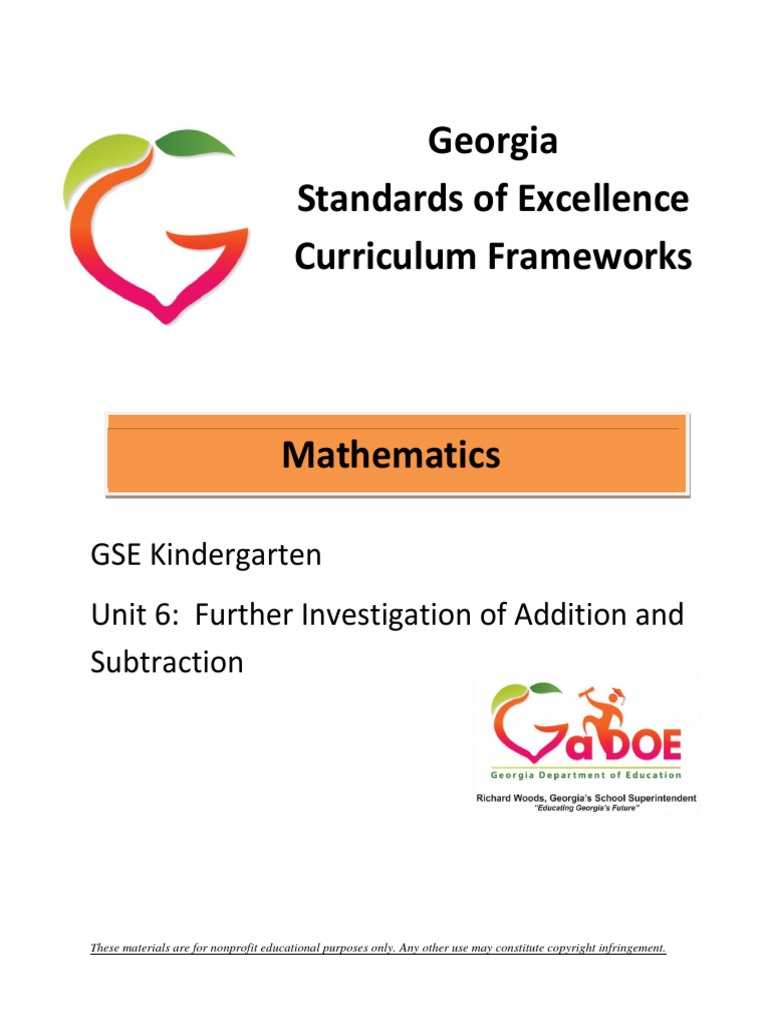 K Math Unit 6 | PDF | Teaching Mathematics | Equations