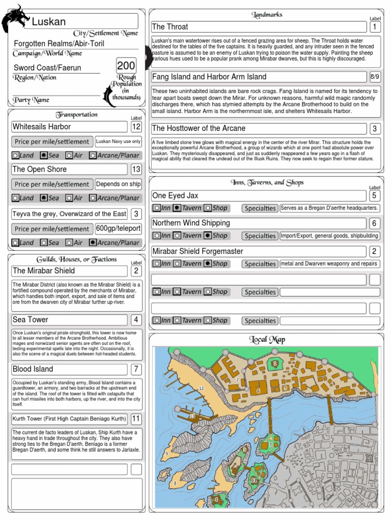 1970593-Luskan - North Bank | PDF | Forgotten Realms