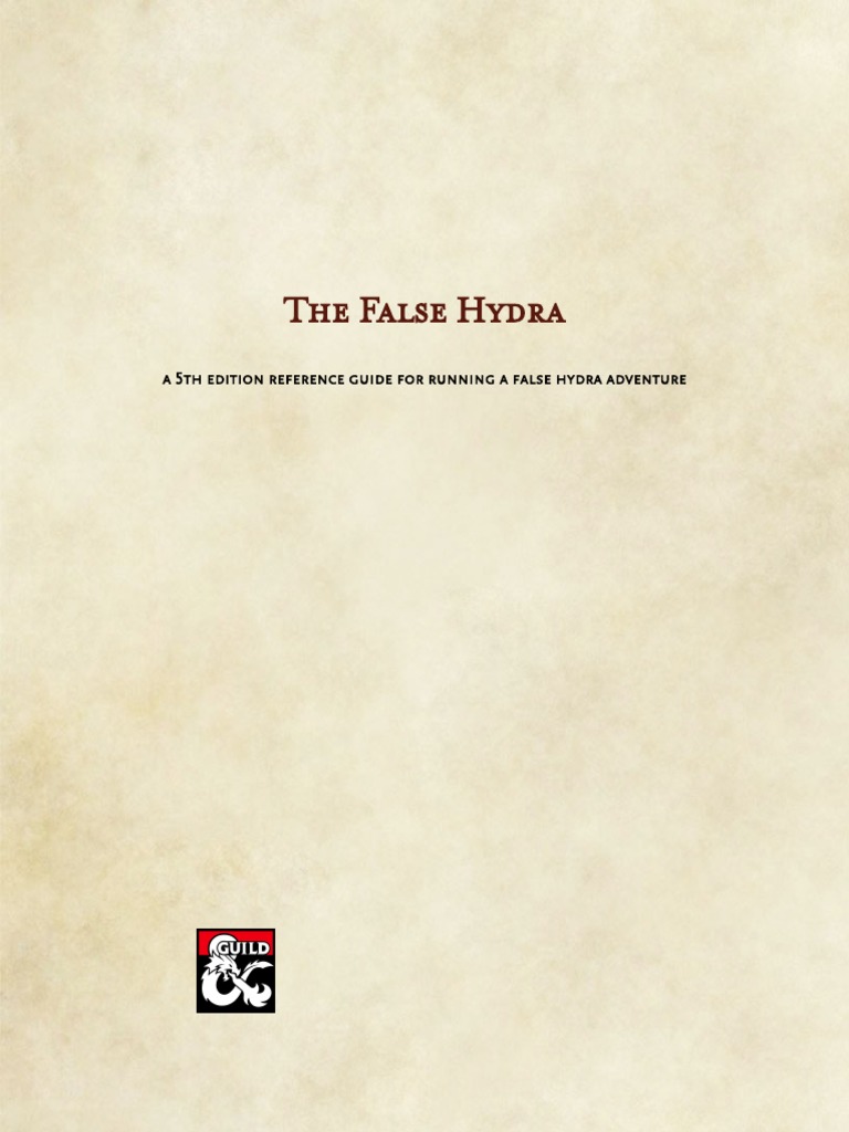 The False Hydra: A 5th Edition Reference Guide For Running A False ...