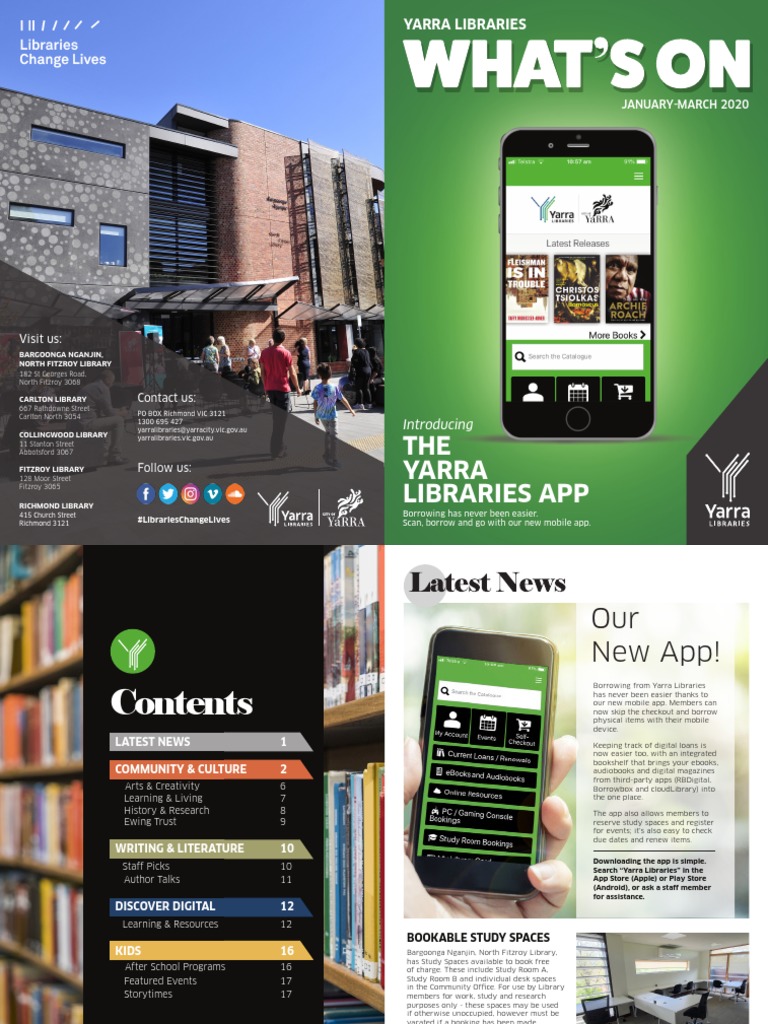 Yarra Libraries Whats On JANMAR 2020 | PDF | Mobile App | Libraries