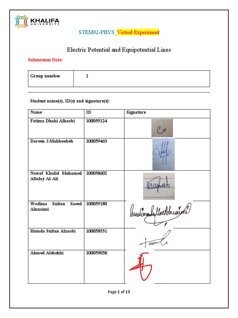 Stem 2 Lab Experiment 3 VIRTUAL - Potential and Equipotential Lines v4 ...