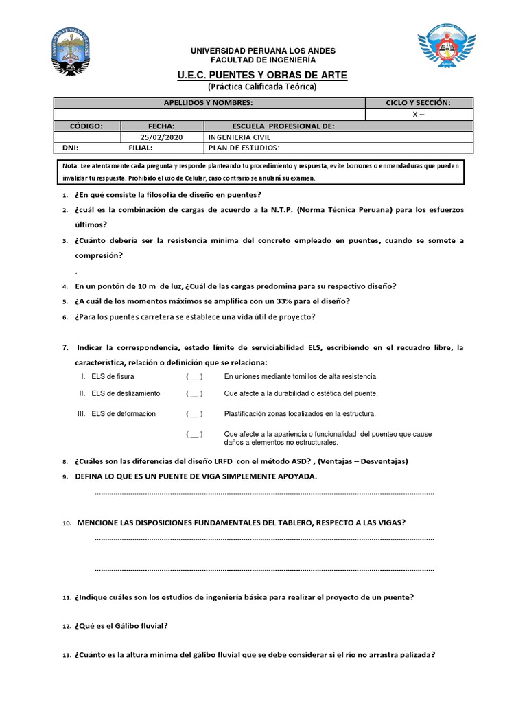 Practica Teórica Puentes 25 Febrero 2021 Ing Ordóñez Camposano Vladimir