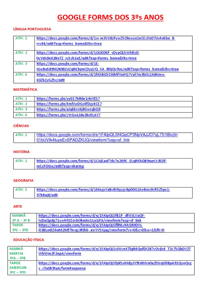 Google Forms Activities for 3rd Grade | PDF | Business | Computers