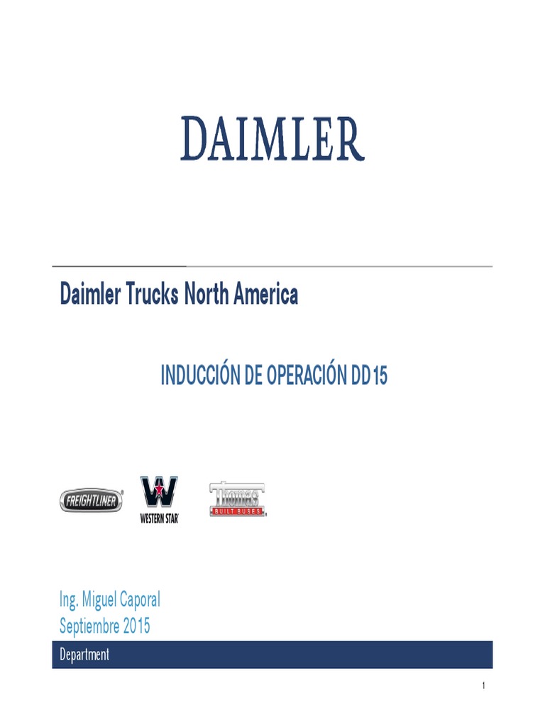 Presentación Operacion DD15 | PDF | Turbocompresor | Transmisión (Mecánica)