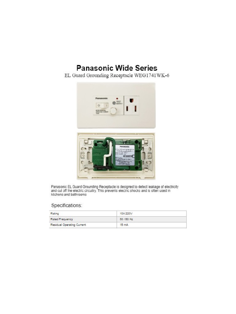 Gfci Panasonic | PDF